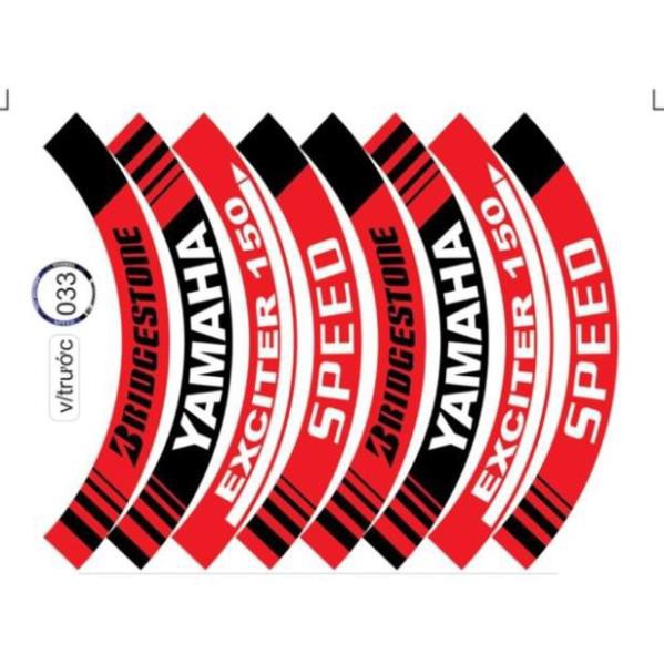 Yamaha Red and White Full Wheel Rim Stamp Code 033 | Shopee Philippines