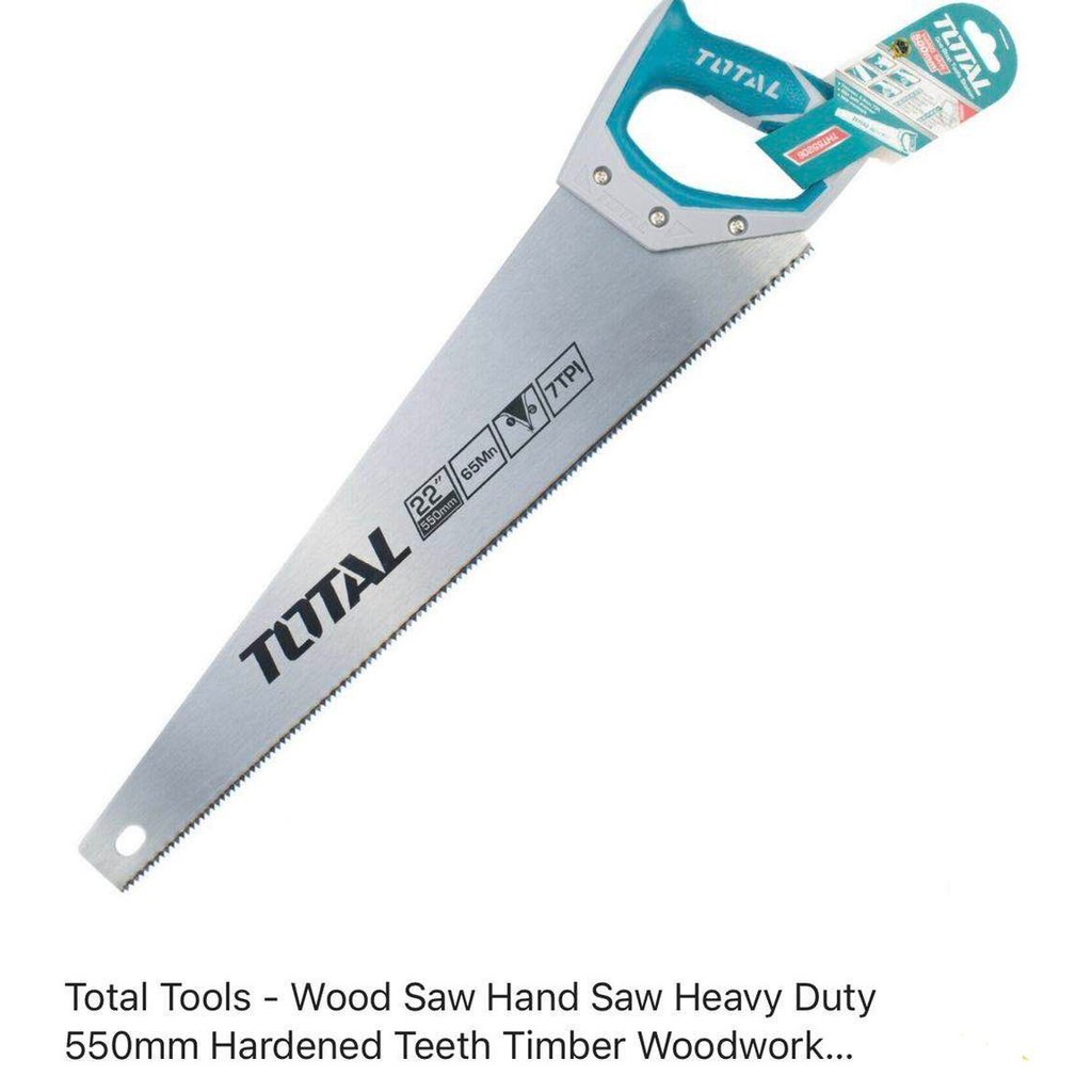 Total Tools - Wood Saw Hand Saw Heavy Duty 550mm THT55226 Hardened ...