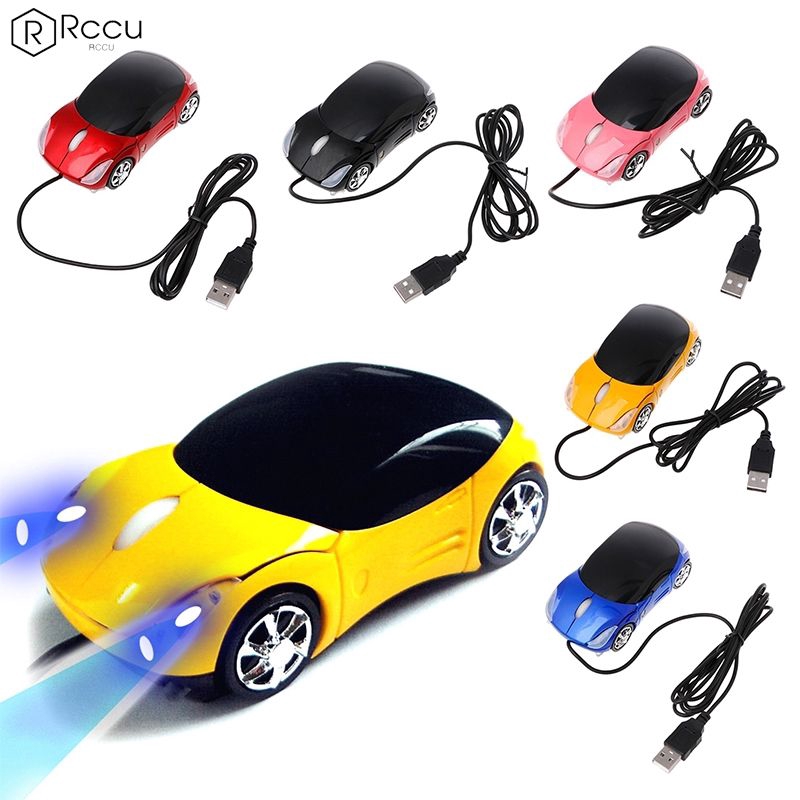1000DPI Computer Mouse Wire With Light USB Wired 3D Optical Car Shape ...