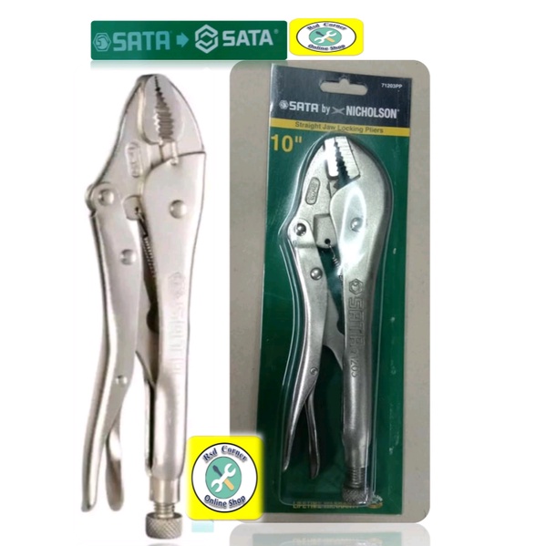 SATA By NICHOLSON LOCKING PLIER STRAIGHT JAW"VISE GRIP"(7", 10 ...