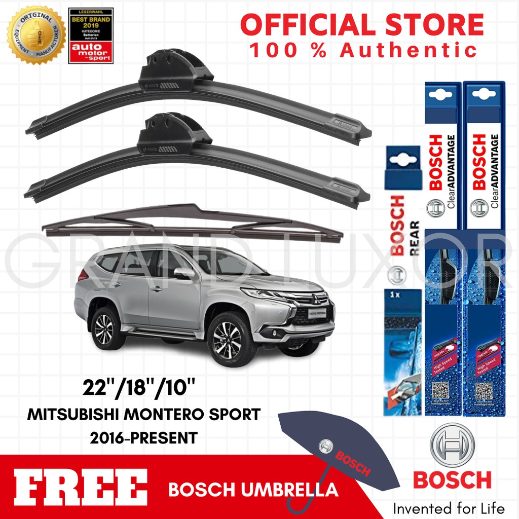 Bosch Clear Advantage Wiper Blade Bundle for Mits. Montero Sport 2016 ...