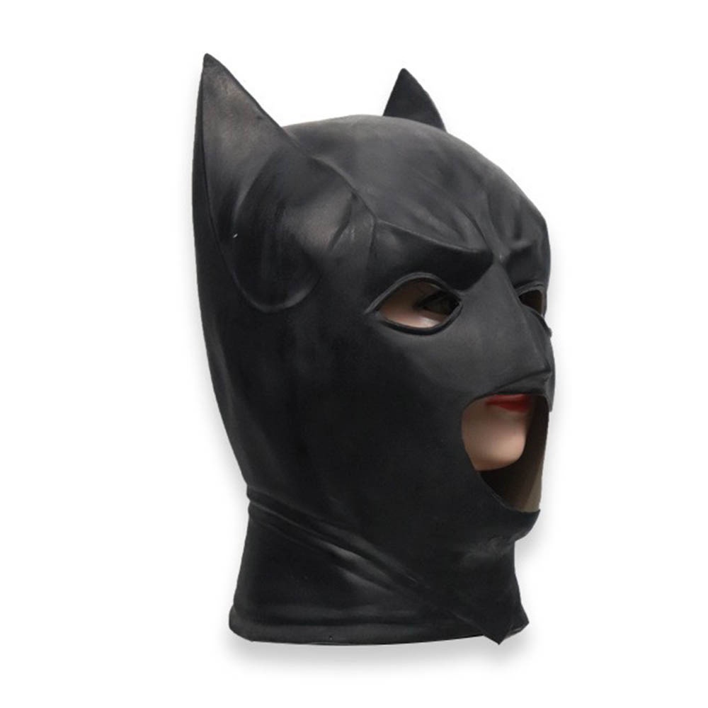 Batman Full Mask With Cowl The Dark Knight Rises Latex Helmet Adult ...