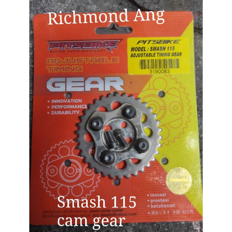 pitsbike adjustable cam gear smash 115 suzuki timing sprocket | Shopee ...