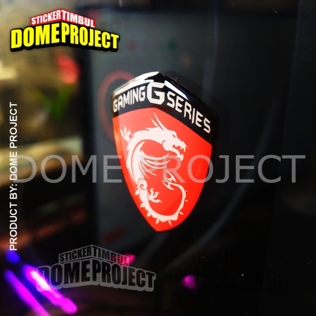 MSI EMBLEM GAMING EMBLEM COMPUTER AKESORIS FLEXIBLE RESIN STICKER ...