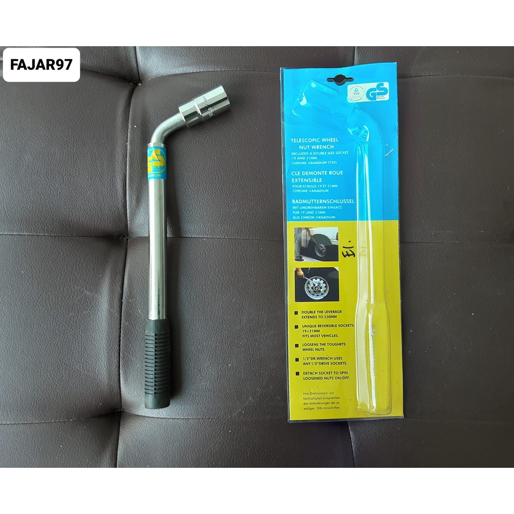 19-21mm Pull Car wheel Lock/Telescopic wheel nut wrench | Shopee ...