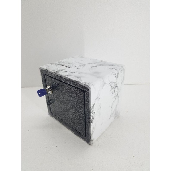 MINI-GLOSSY MARBLE WHITE Alkansya Vault & Multipurpose Safety Box ...
