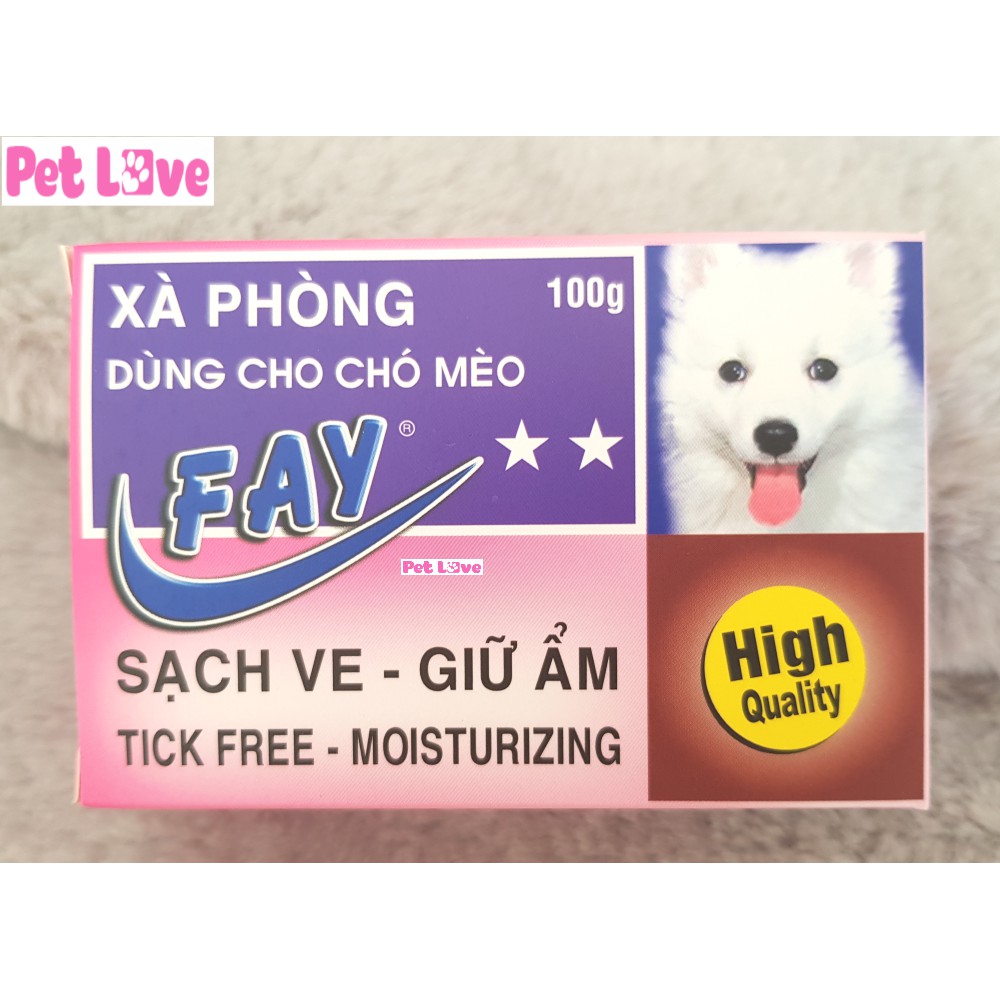 Fay 2-star soap for bathing dogs and cats to clean ticks and moisturize ...