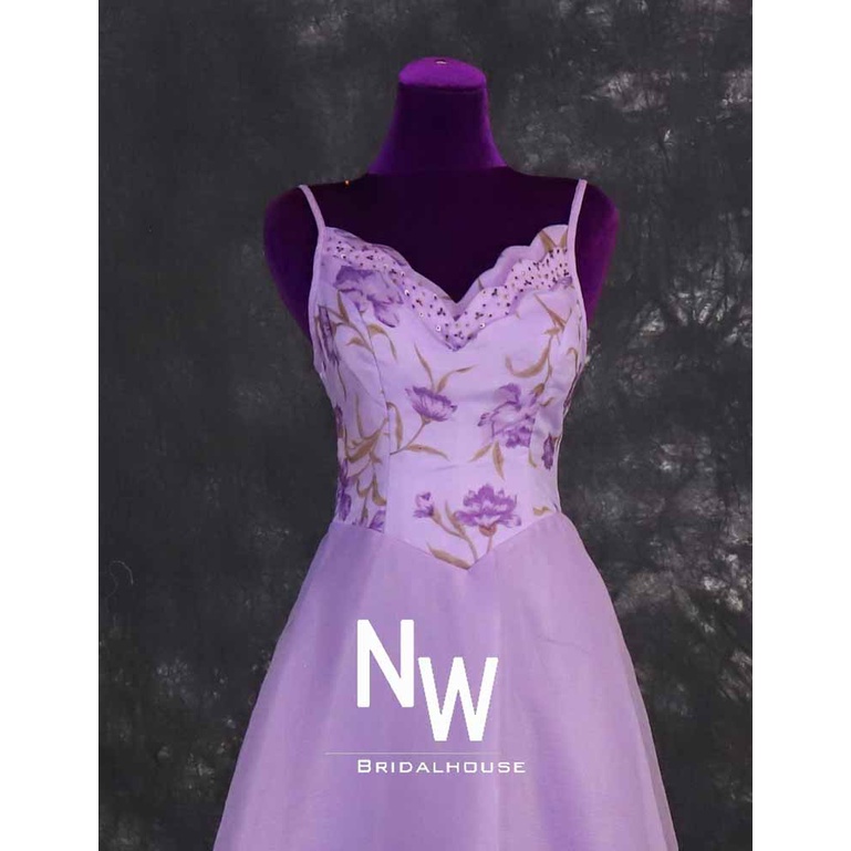 Noelle West Simple Purple Evening Gown | Shopee Philippines