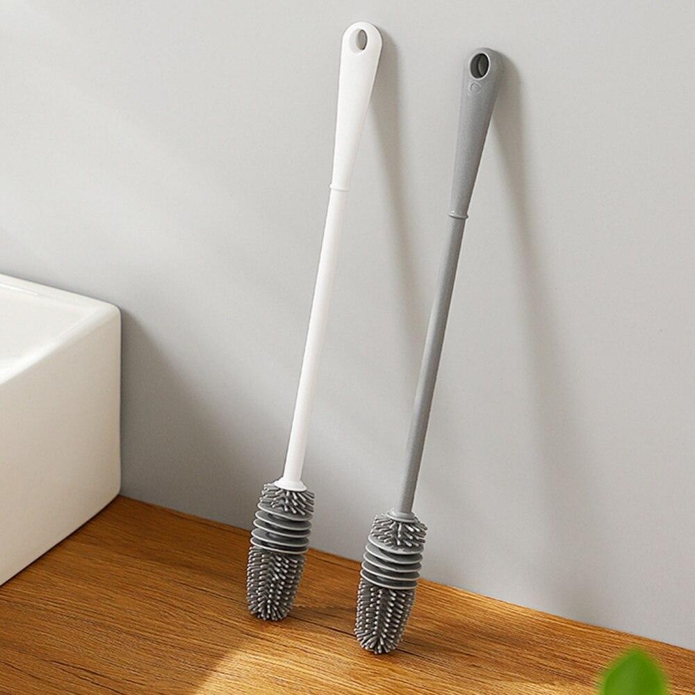 Long Handle Multifunctional TPR Cleaning Bottle Brush/ 360 Silicone ...
