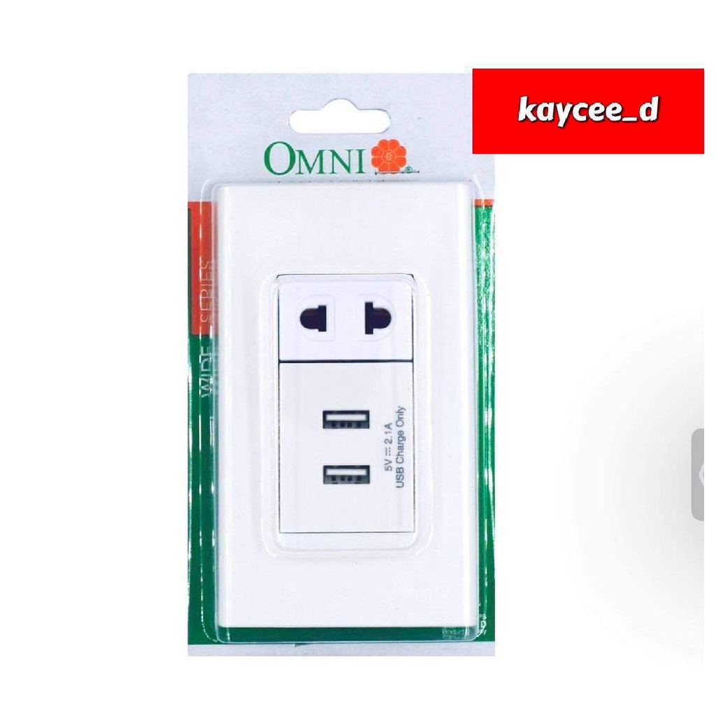 Omni Universal Outlet with USB Chargers in Wide Series Plate-- WP3-WUSB ...