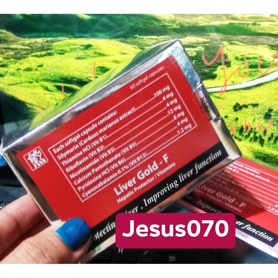 LIVER GOLD - F (Silymarin Liver Gold) - Hepatic Protector Vitamins - 60 ...
