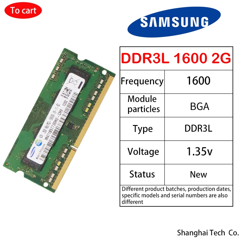 Samsung DDR3 DDR3L PC3-12800S 4GB 8GB 1333/1600MHz RAM Laptop SODIMM ...