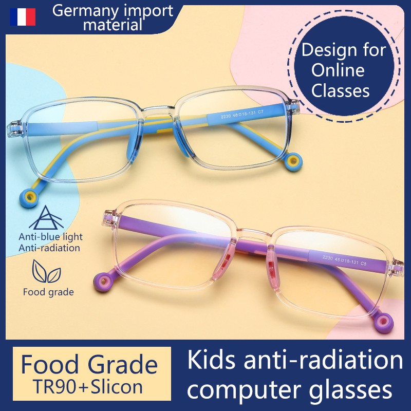 Kids Eye Glasses Anti Blue Ray Children Safety Flexible Glasses Girl ...