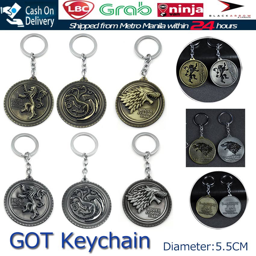 Game Of Thrones Key Chain Got Song Of Ice And Fire Baratheon | Shopee ...