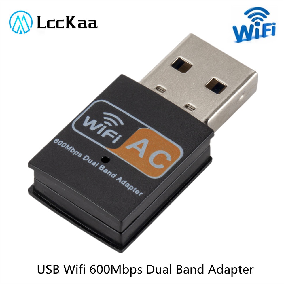 LccKaa USB Wifi Adapter 600Mbps 2.4GHz+5.0GHz Wifi Receiver Wireless ...