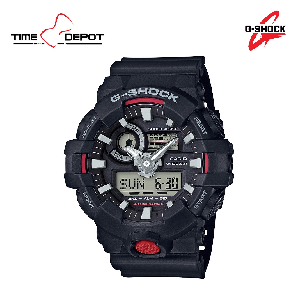 Casio G-Shock GA-700-1AHDR Black Resin Strap Watch For Men | Shopee ...