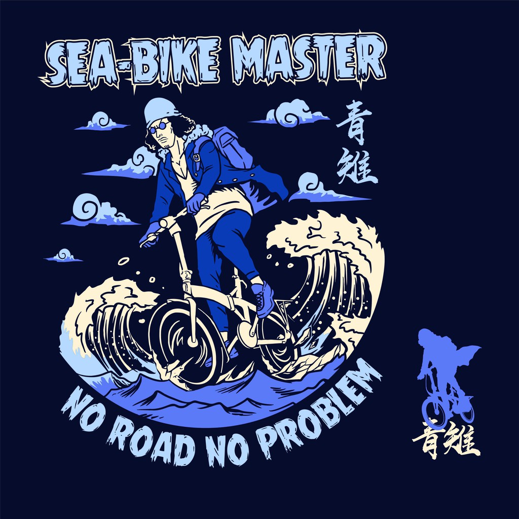 Anime One Piece T-Shirt Kuzan Aokiji Bike Kelina Merch | Shopee Philippines