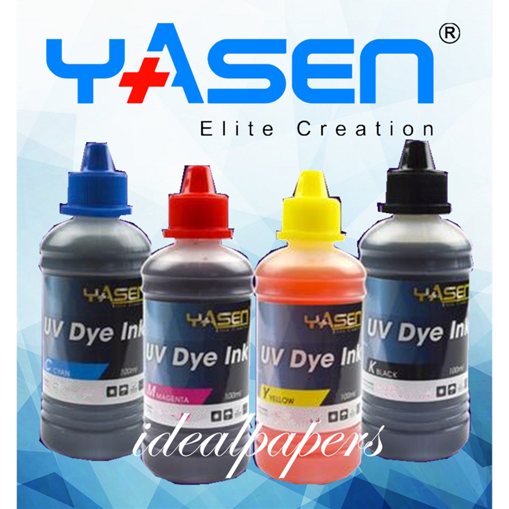 YASEN Uv dye ink for CANON inkjet printers (100ML) for mg2570s ip2770 ...