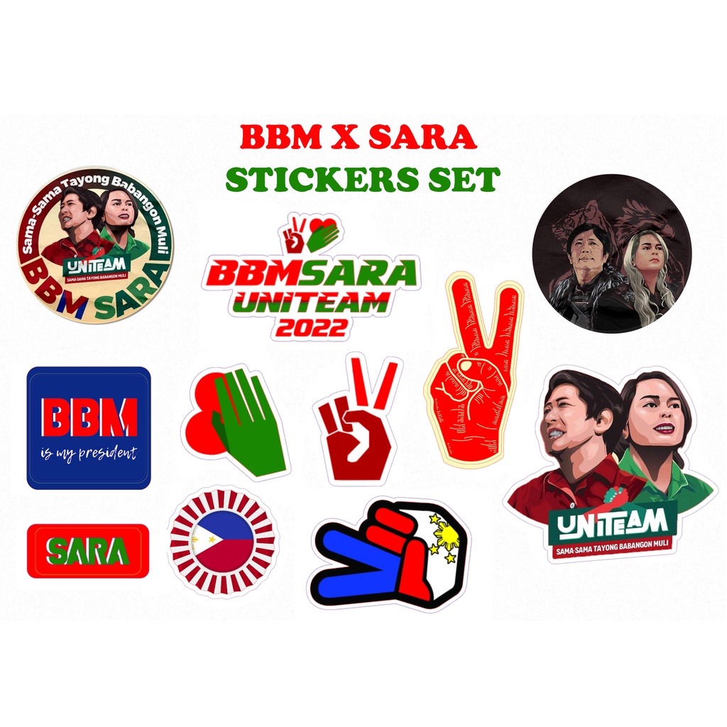 BBM x SARA Waterproof Election Sticker Set | Shopee Philippines