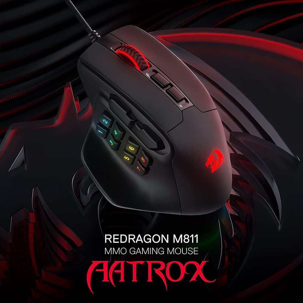 Redragon M811 Aatrox MMO Wired RGB Gaming Mouse | Shopee Philippines