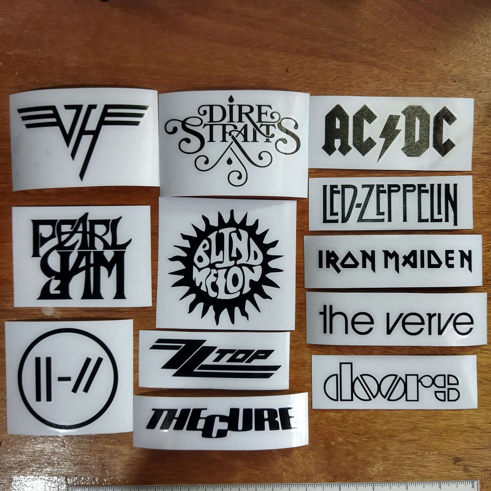 Rock Bands Logo Stickers part 2 - Vinyl Stickers - Machine Cut | Shopee ...