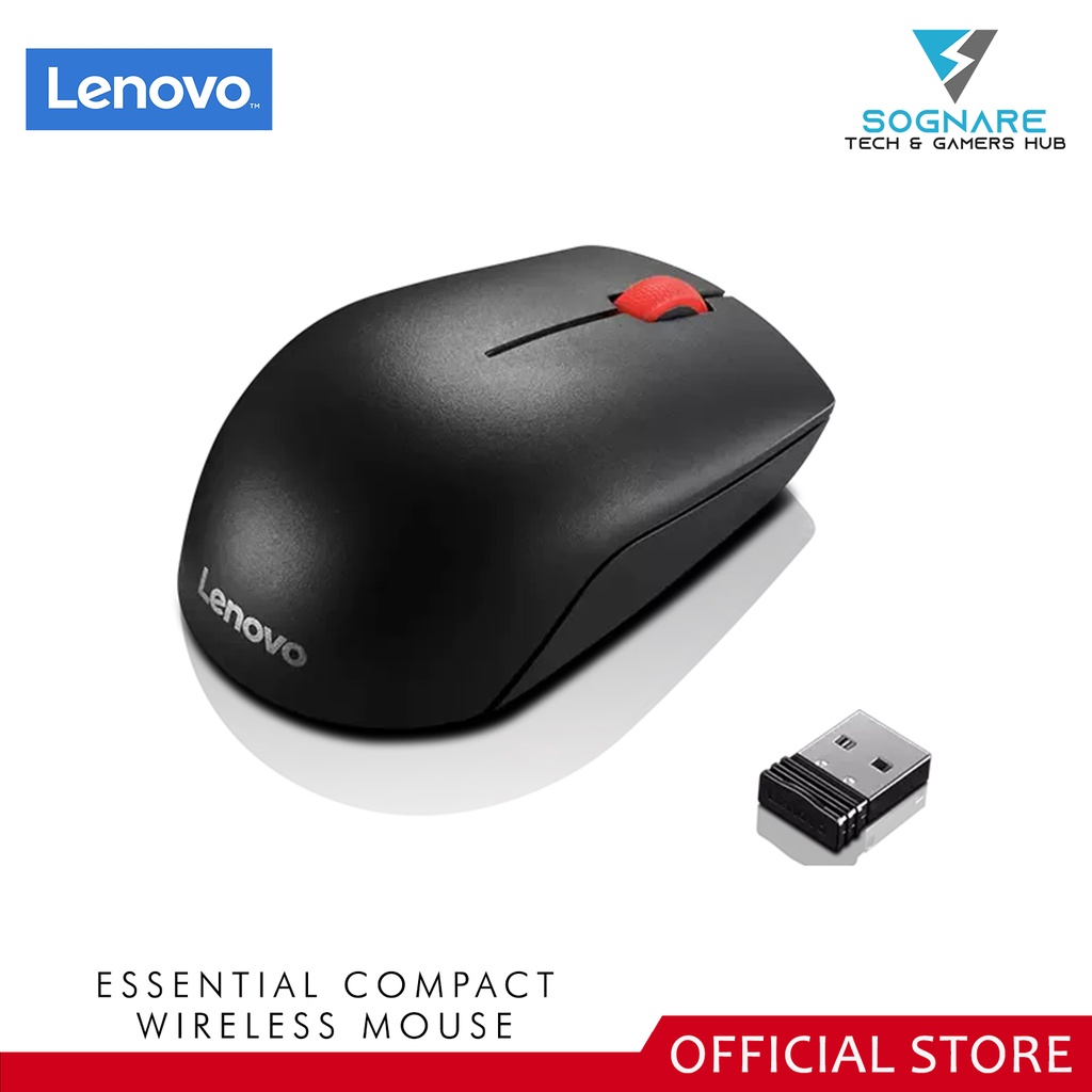 Lenovo Essential Compact Wireless Mouse | Portable | Optical Sensor ...