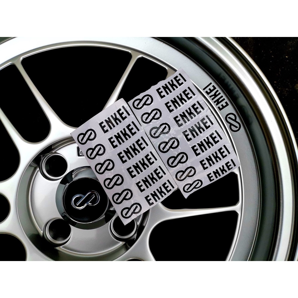 Rim Sticker Enkei Rpf1 1set8pcs Auto option Myvi Wira Axia Alza Saga ...