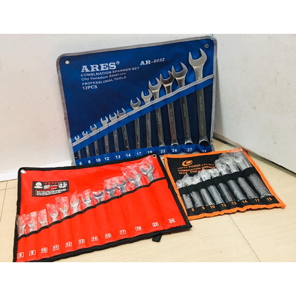 COMBINATION WRENCH SET ARES (SIZE 6"-32") YETI (SIZE 8"-24") LOFTY ...