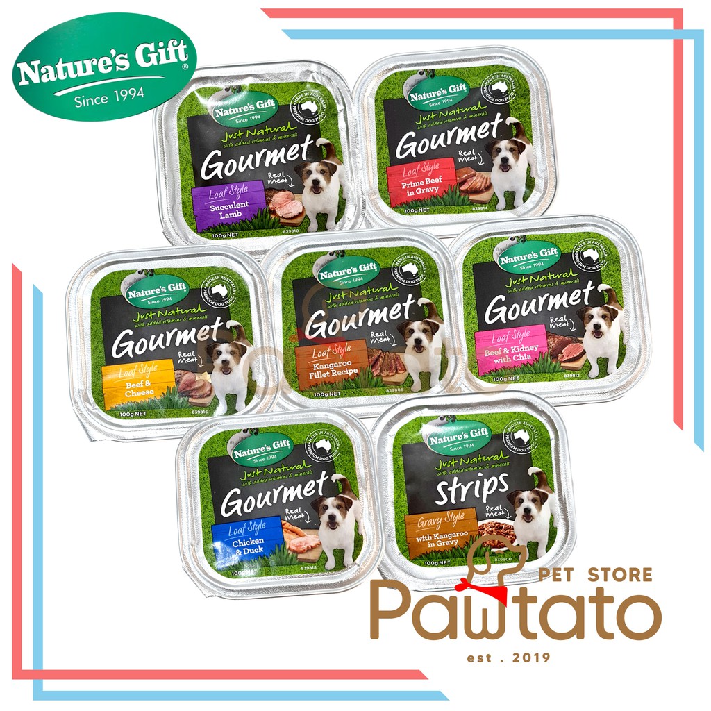 Natures Dog Food Gift Gourmet Tray Dog Food Lamb Beef Loaf Gravy ...