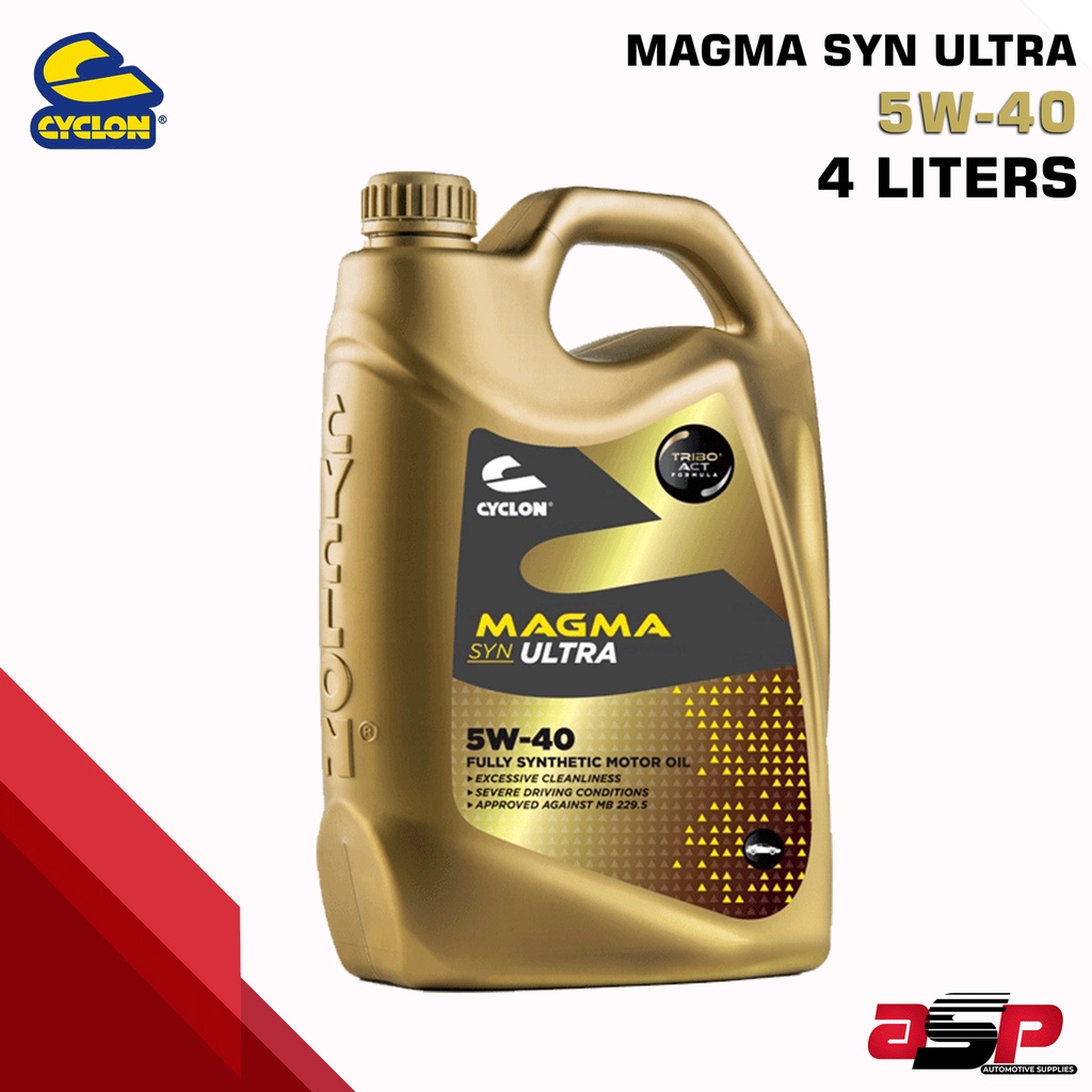 CYCLON MAGMA SYN ULTRA 5W-40 Fully Synthetic Gasoline and Diesel Oil 4 ...