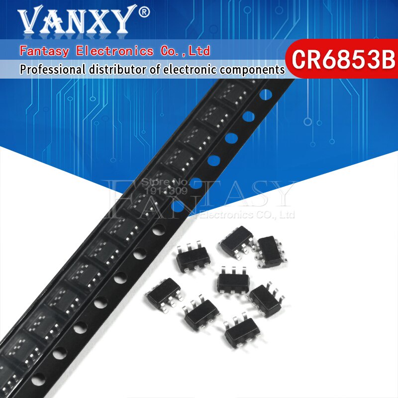10pcs CR6853 SOT-23 6853 SOT23-6 CR6853B | Shopee Philippines