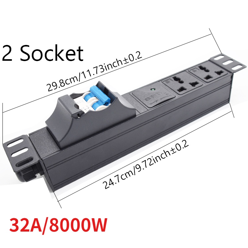 Server Rack Power Distribution Unit PDU Power Strip 2 - 9 Outlets with ...