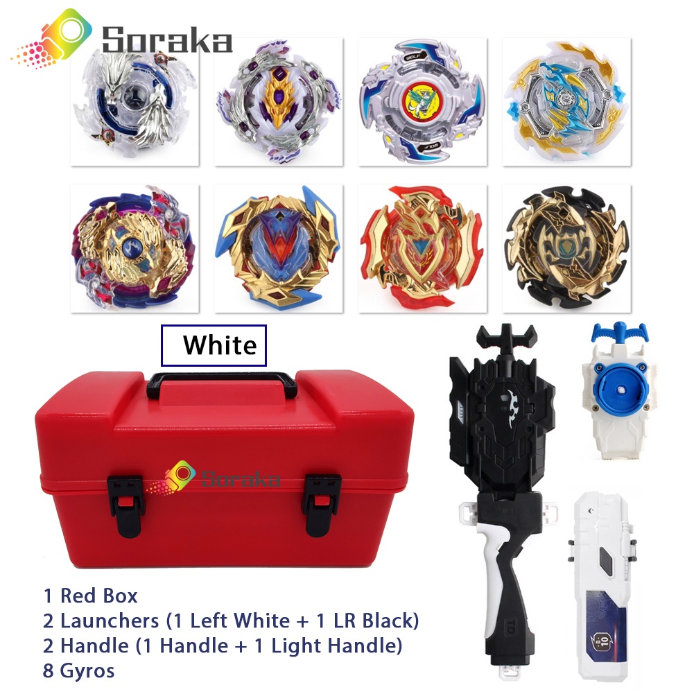 Beyblade Burst Toy Set With Light Handle Launcher Beybalde Kid's Beyblade Toys Boy Gifts Red Box ...