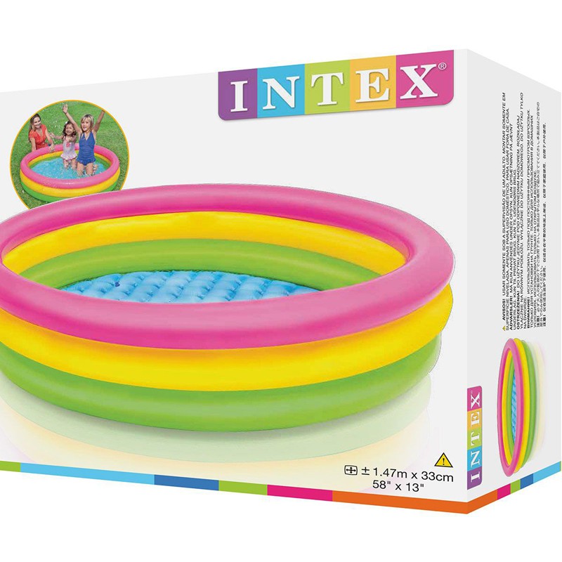INTEX 3-Ring Inflatable Outdoor Swimming Pool 147cm | Shopee Philippines
