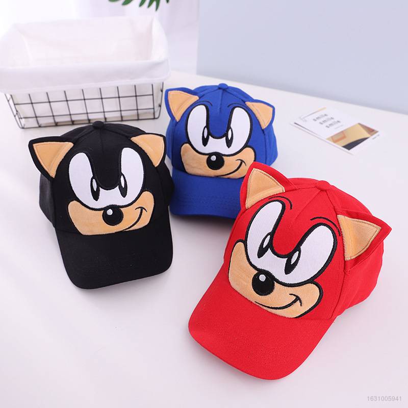 Sonic The Hedgehog Baseball Cap for Kids Boy Baby Sunhat Peaked Cap ...