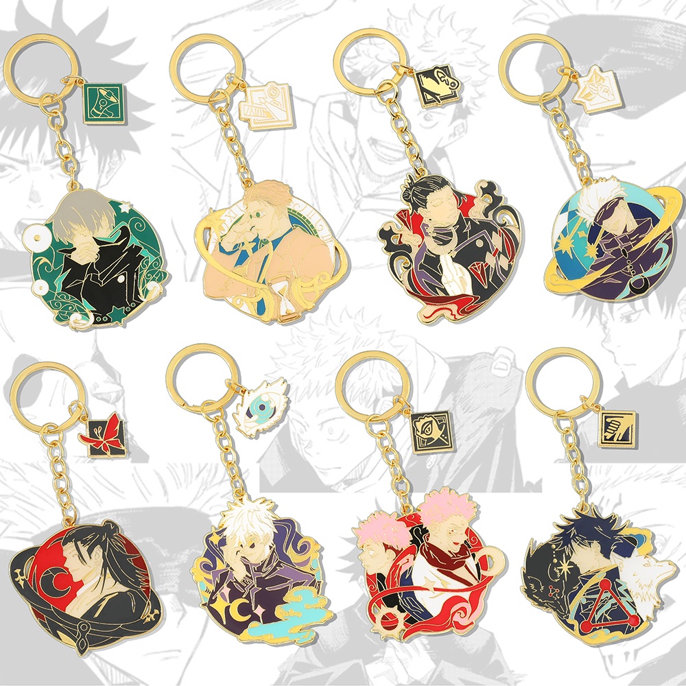 Anime Jujutsu Kaisen Fushiguro Megumi Keychain Cool Cartoon Figure Gojo ...