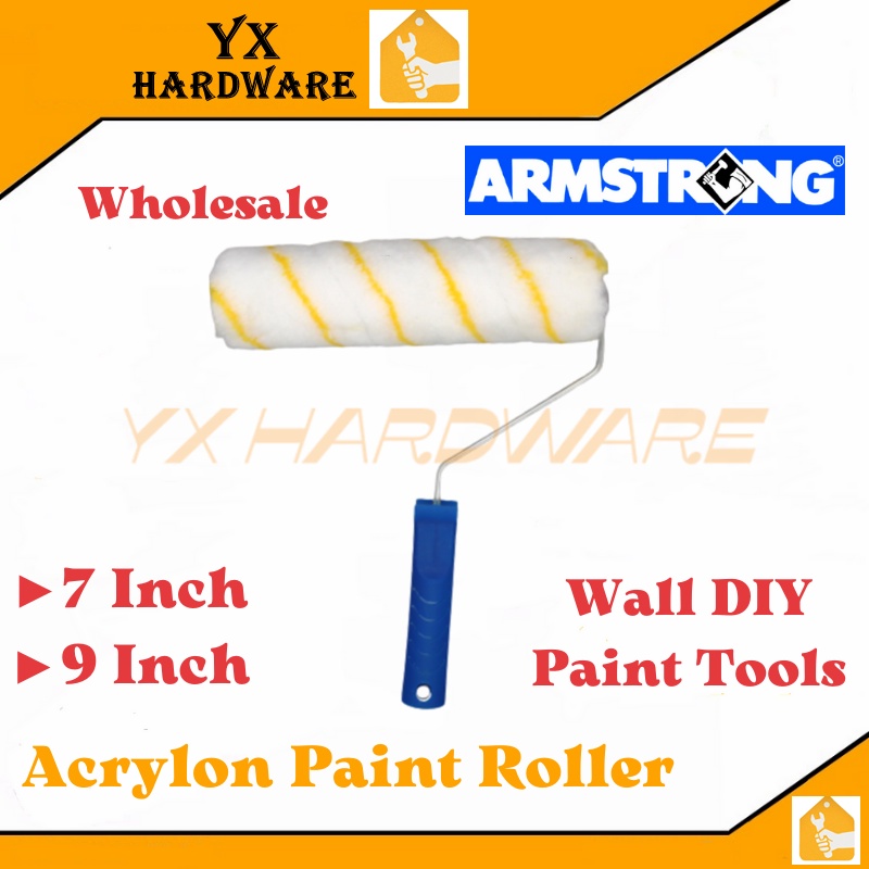 Armstrong Acrylon Cotton Paint Roller Brush W Handle 7" ,9" Wall DIY ...