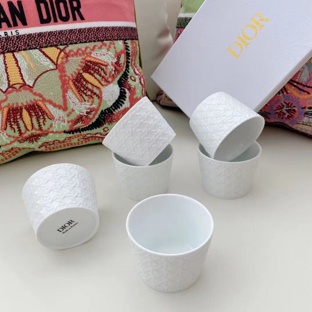 【April accessories】Dior new cannage pure white series classic logo ...