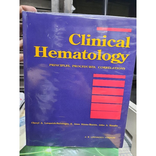 Clinical Hematology Steininger New Latest edition | Shopee Philippines
