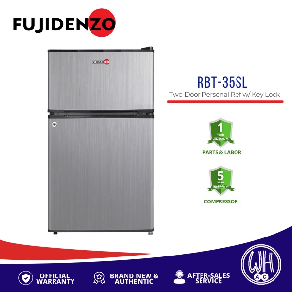 Fujidenzo RBT-35SL 3.5 cu. ft. Two-Door Personal Refrigerator with Key ...