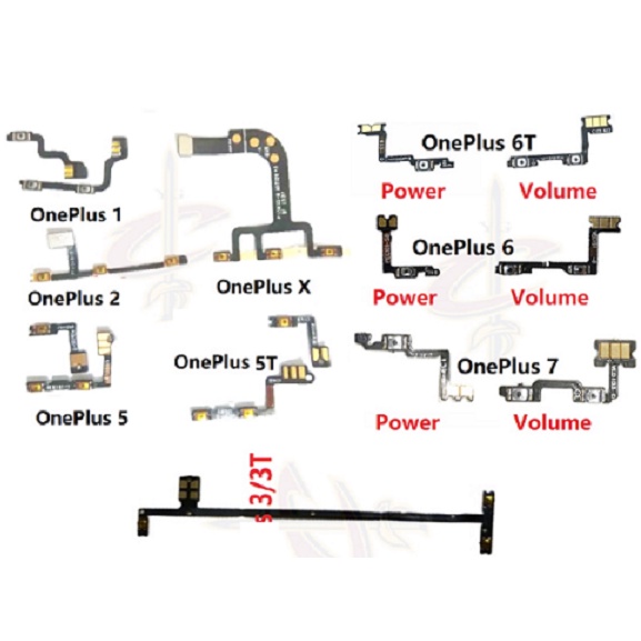 Power volume Button flex For OnePlus 3 3T 5 5T 6 6T 7 7T 8 8T Pro ...