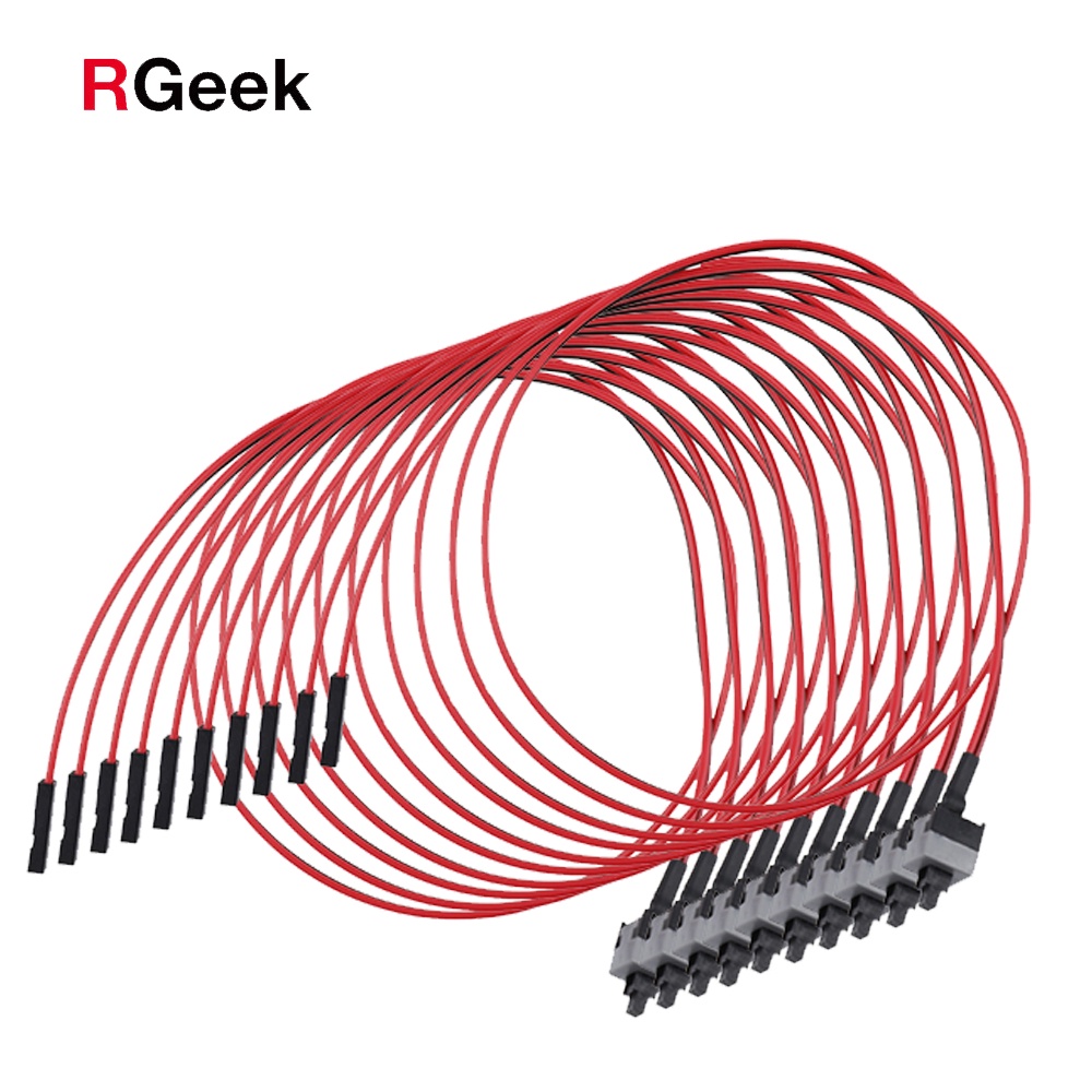 10pcs/lot I/O Reset motherboard cable Desktop Computer PC Case POWER ...