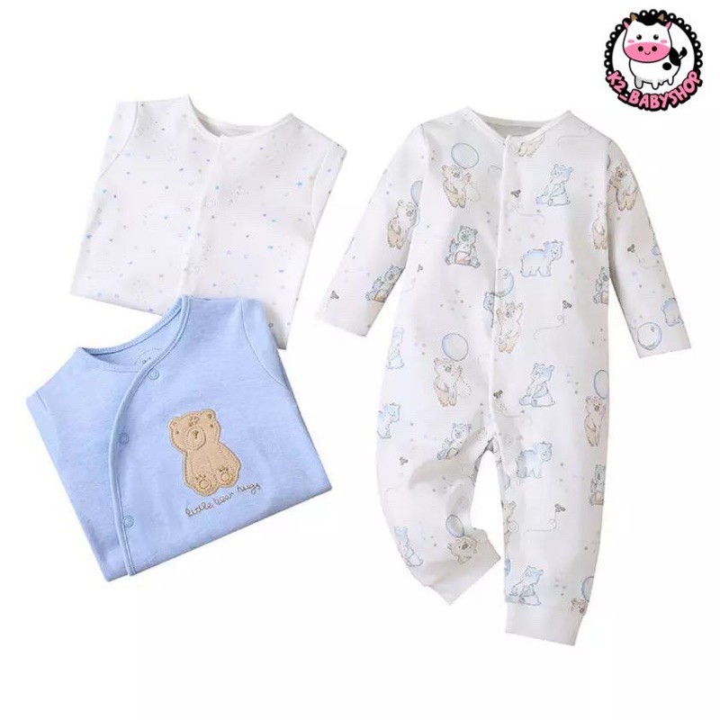 BABY K2 - Open leg Sleepsuit contains 3 bear motif | Shopee Philippines