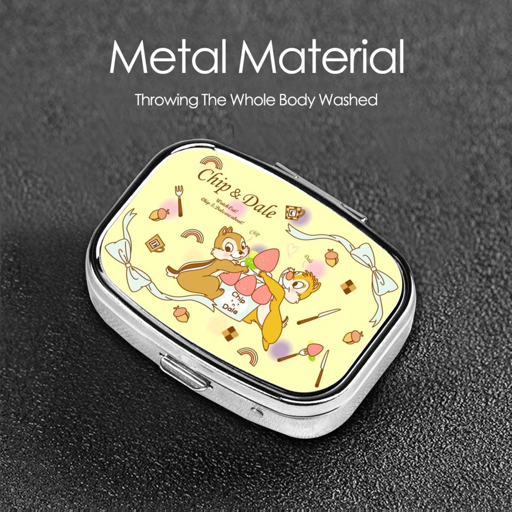 Disney Chip 'n' Dale Custom Fashion Square Pill Box Decorative Metal ...