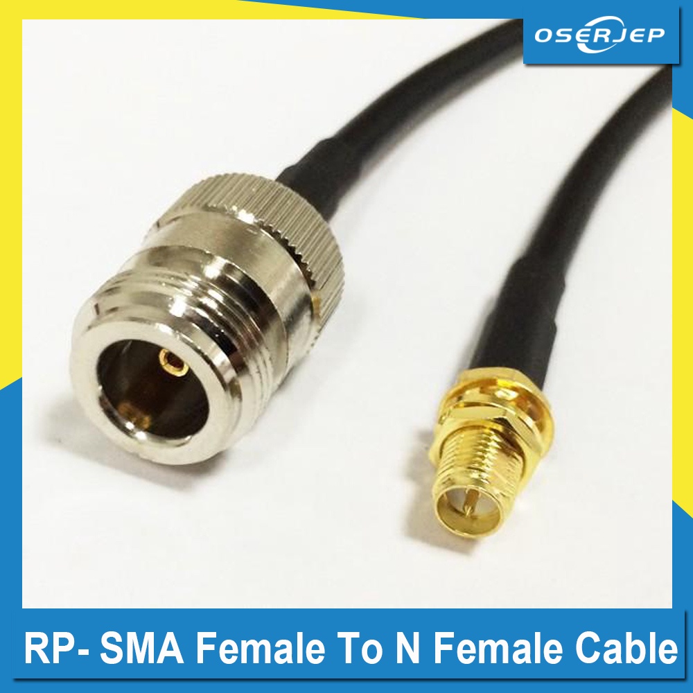 New SMA Female Jack nut To N Female RG58 jumper Cable Adapter 50CM for ...