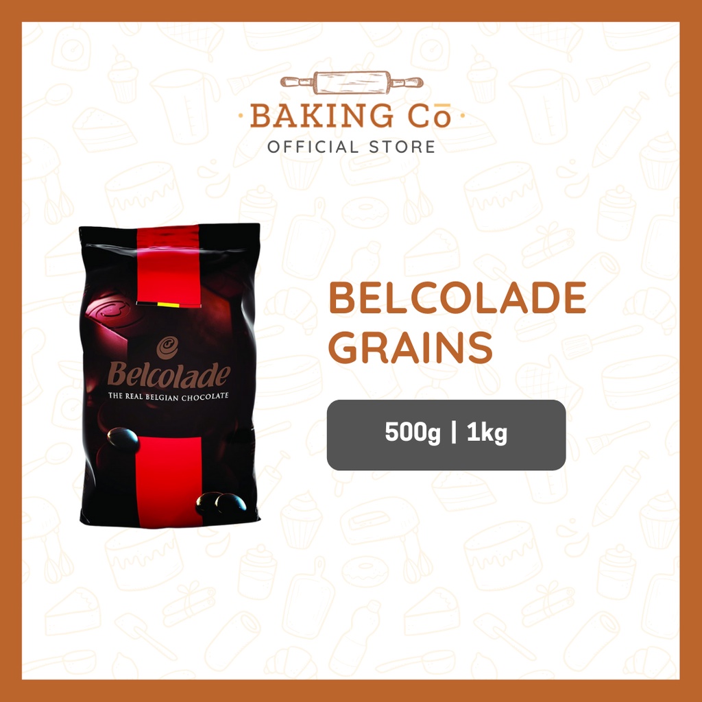 Belcolade 50.5% Dark Chocolate Grains - 250g | 500g | 1kg | Shopee ...