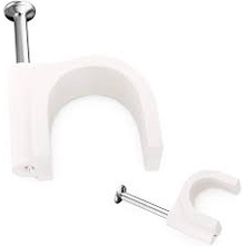 RdgtShop Plastic Circle Cable Clip C Shaped High Carbon Steel Nails ...