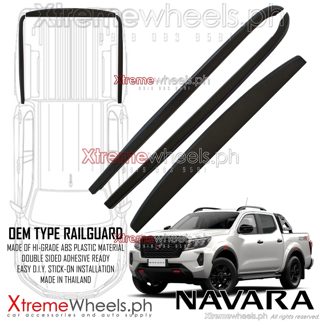 NAVARA VE VL EL X PRO4X 2021-2025 3PCS THAILAND RAIL GUARD PICK UP BODY ...