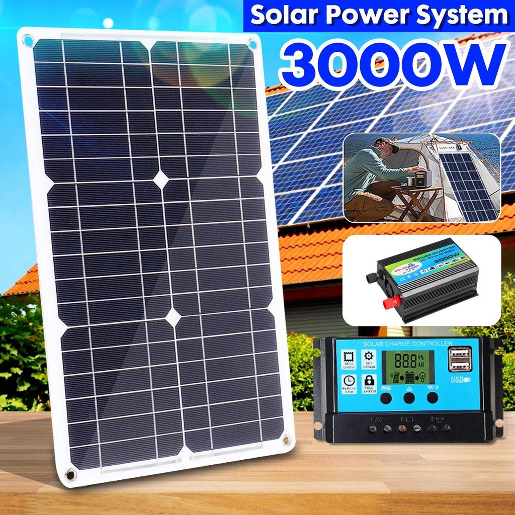 Easy to install and use 3000W solar power system, 220V/3000W inverter ...