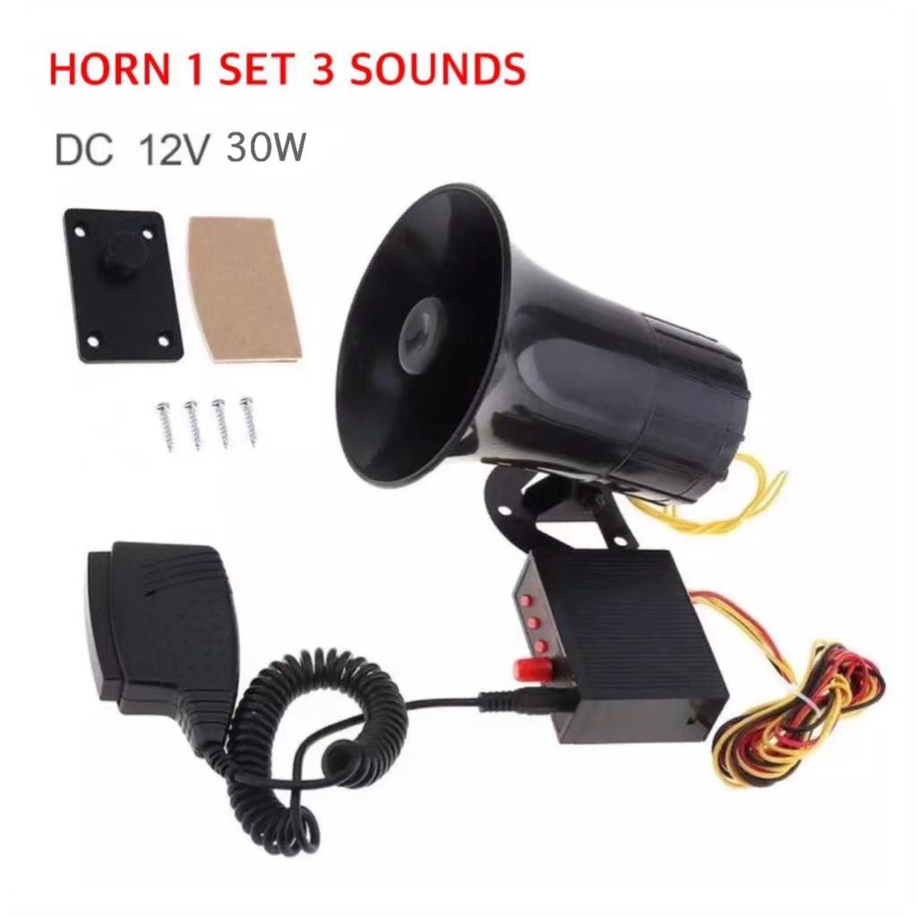 CPO Car Siren Horn 3 Tone Sound Siren Police Mic PA Speaker Car System ...